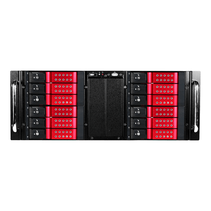 iStarUSA D410-DE12RD 4U 12-Bay Stylish Hotswap Trayless Storage Server ...